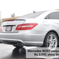 Mercedes W207 lip type AMG spoiler in shiny black ABS plastic