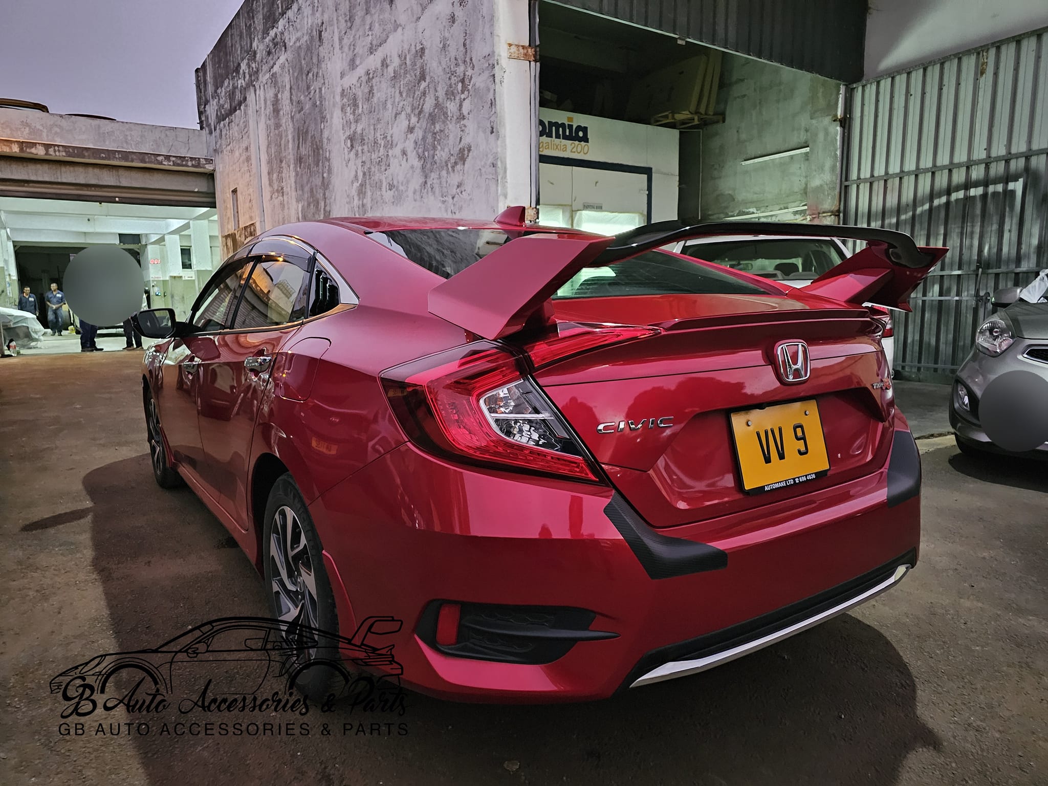 honda civic 2017+ sedan TYPE R spoiler ABS plastic unpainted