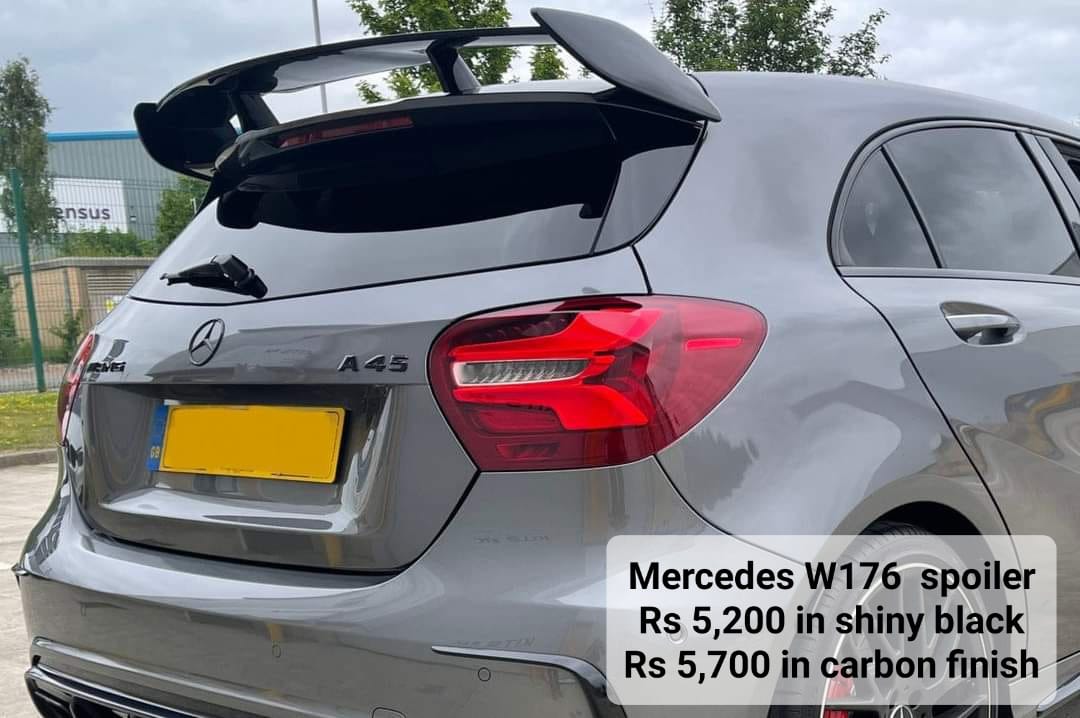 Mercedes W176 spoiler for hatchback only; ABS plastic; available in ...